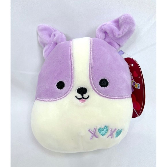 Kellytoy | Toys | New Squishmallows 5 Rheya Dog Valentines Purple Xo ...